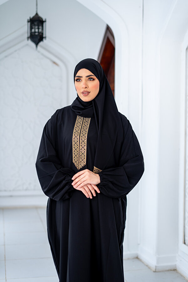 Non Al Safa Model Abaya With Islamic Patterns - Trendyol