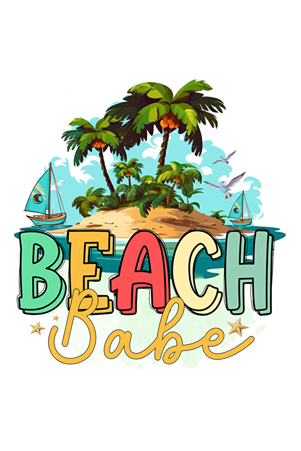 StoryGift Romania Sticker cu mesajul "Beach babe", vara, vacanta ...