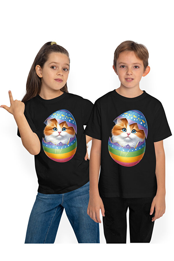 Storygift Romania Kids T Shirt With A Surprised Kitten Coming Out Of A ...