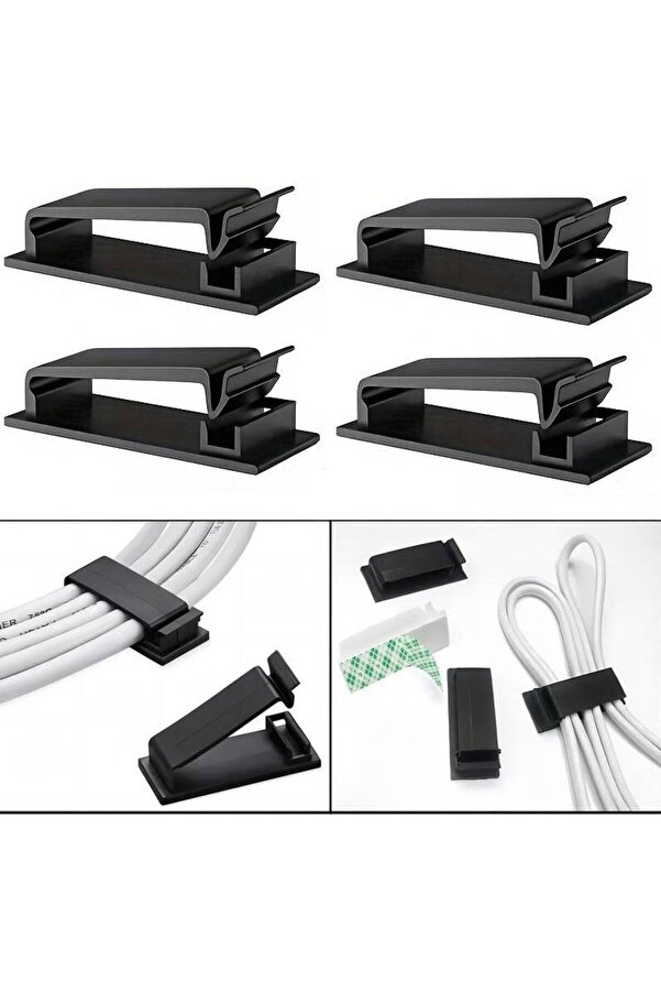 sanal trend 8 Pcs Adhesive Cable Collector Desk Cable Organizer Clips ...