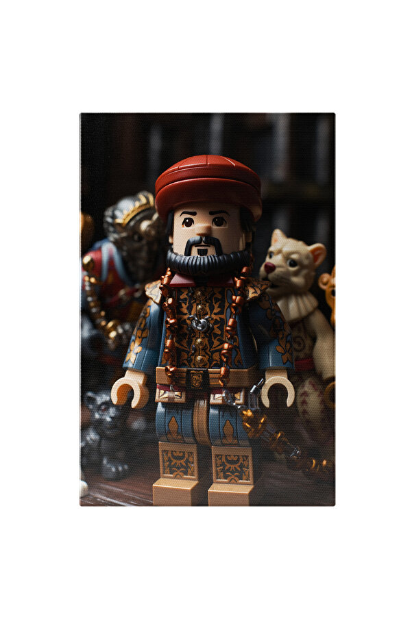 Storygift Romania Canvas Painting Lego Figurine Man With Black Beard ...