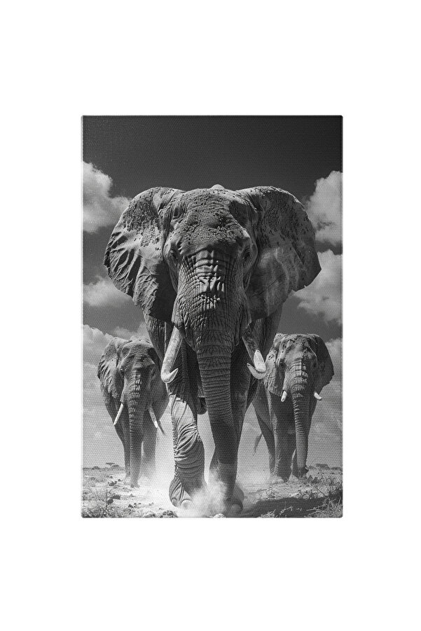 Storygift Romania Canvas Painting Nature And Elephants Jungle Painting ...