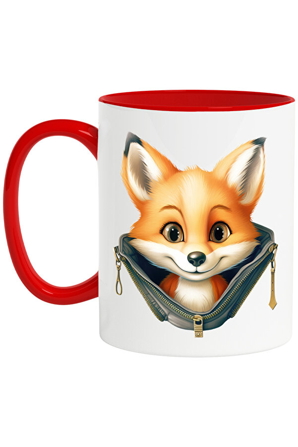 Storygift Romania Mug With A Fox Cub That Opened A Zipper Illustration ...