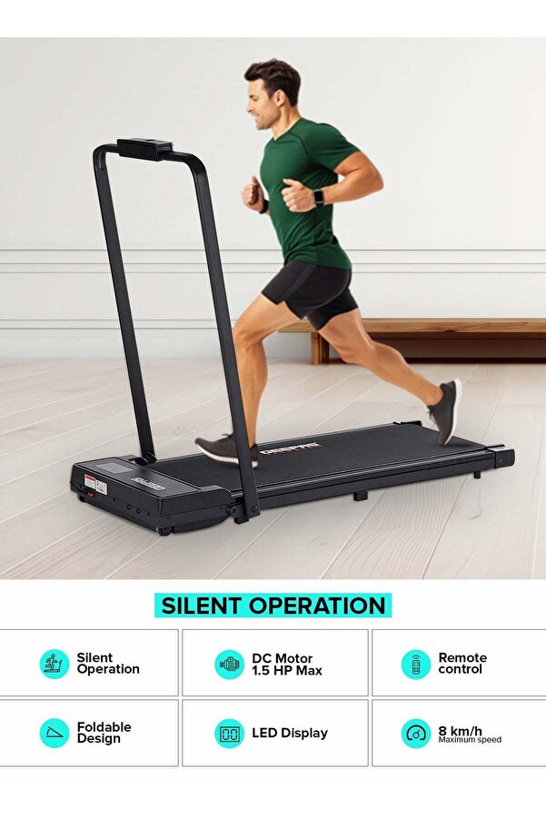 Geepas Treadmill Silent Operation with Remote Control | LED Display and ...