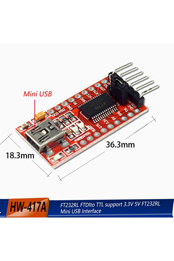 Choice Mini USB FT232RL FTDI USB 3.3V 5.5V to TTL Serial Adapter Module ...