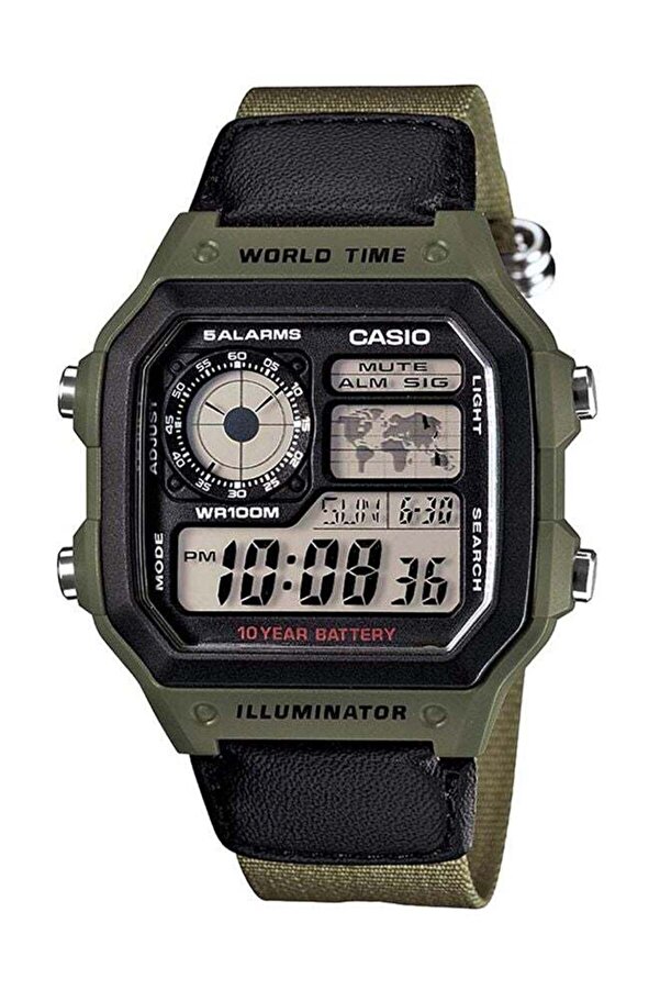 Casio Boys' Youth Series Quartz Digital Watch Ae-1200whb-3bvdf - 42 Mm ...
