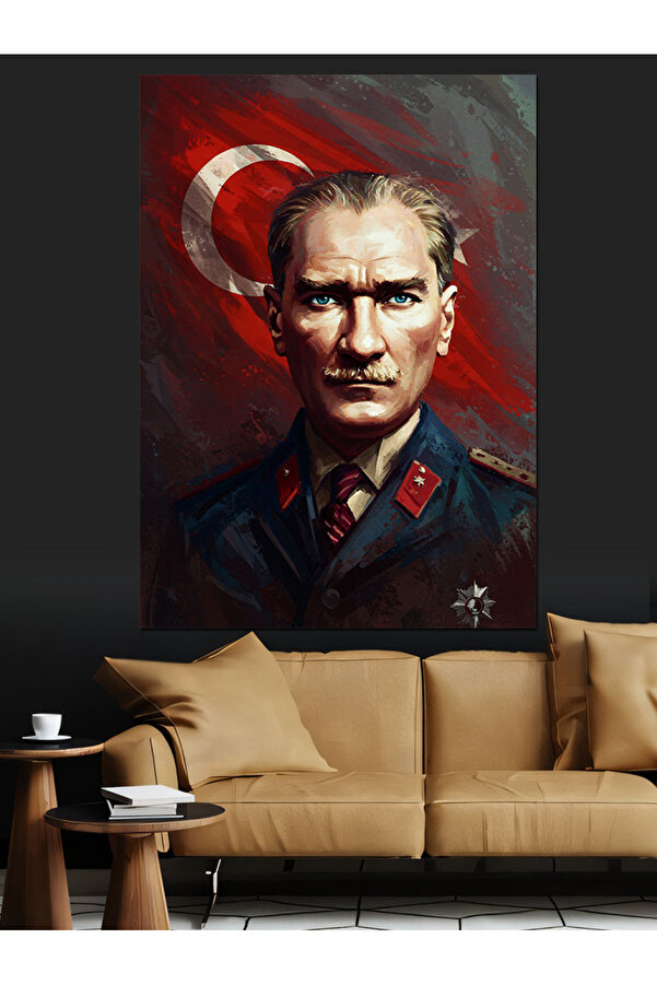 ekart Drapelul Turciei și Pânză Decorativă Mustafa Kemal Atatürk - Lemn ...