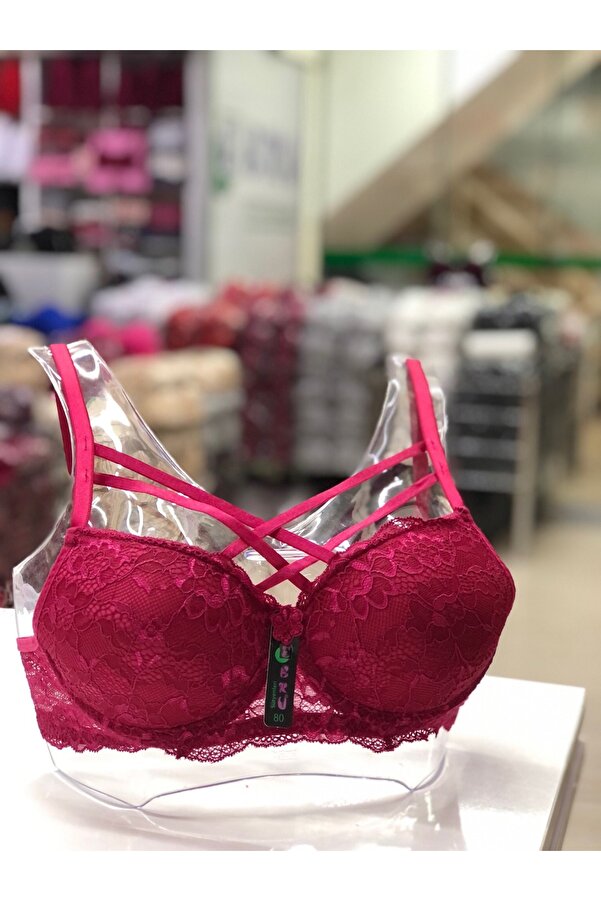 Fily Underwear Ebru Luxurious Silicone Supported Underwire Lace Cross ...