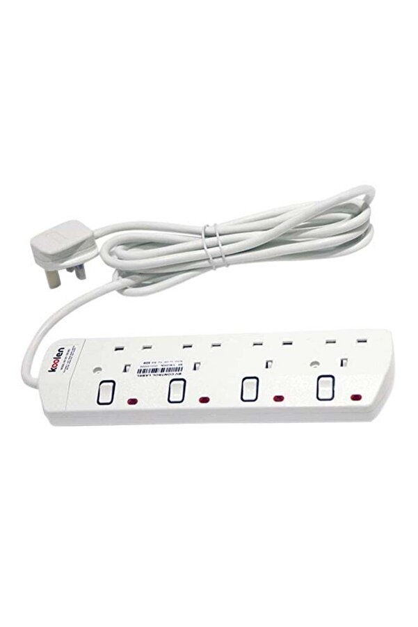 Koolen 4 Way Plug Socket White - Trendyol
