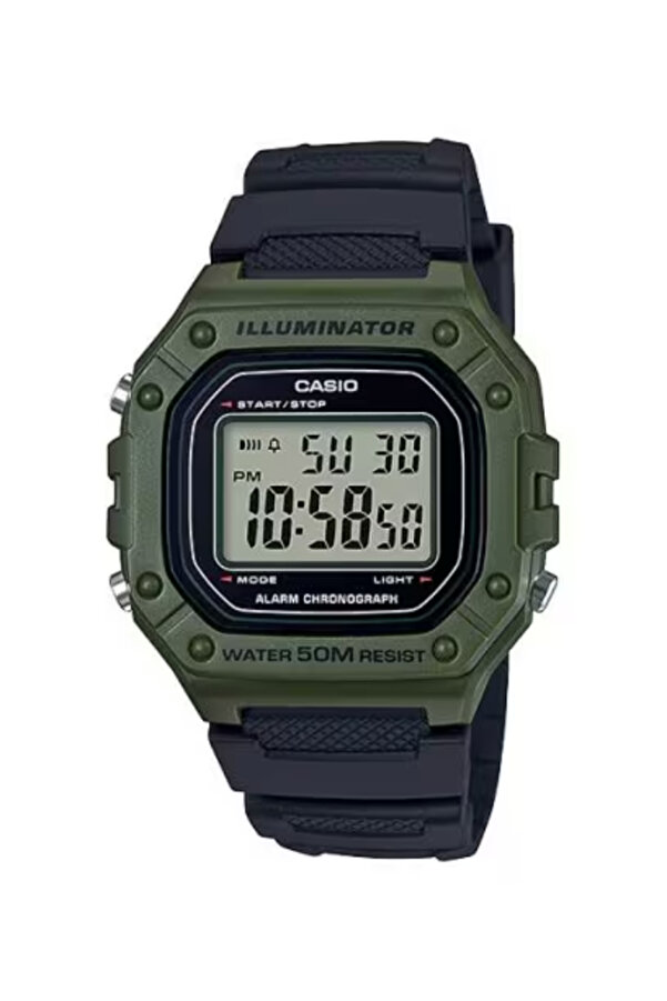 Casio CASIO Men's Digital Grey Dial Watch - W-218H-3A- Trendyol