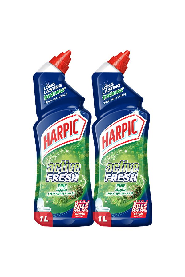 Harpic Toilet Cleaner Liquid Pine Fragrance Value Pack 2 x 1 Litre ...
