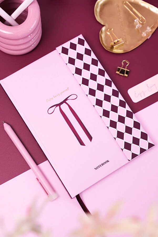 Matt Notebook A5 15x21 Магнитна корица за тефтер с райета и панделка ...