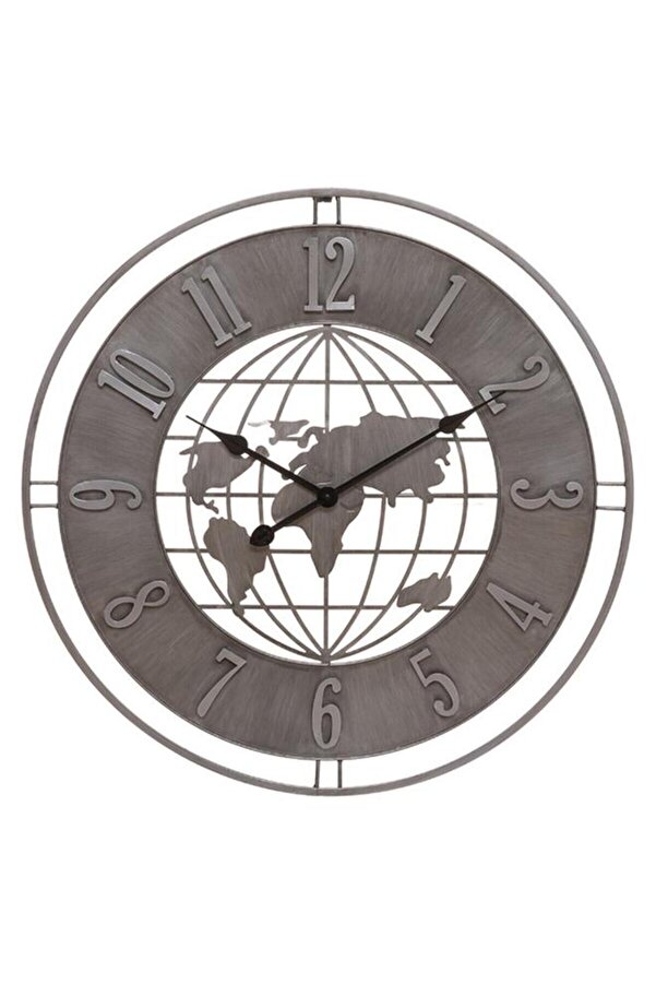 Generic Atmosphera Isac World Globe Design Round Analog Metal Wall ...
