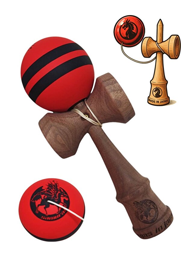 BV Kendama profesională, minge de lemn, samurai + autocolant pentru ...