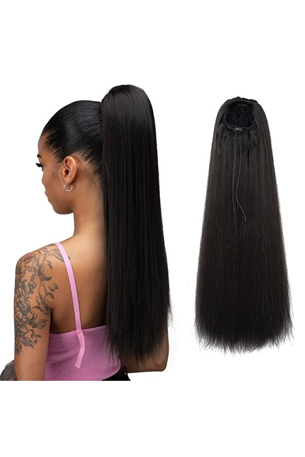 Animis Beauty Extensie Coada De Par Neagra 60 Cm Cu Prindere Pe Coc ...