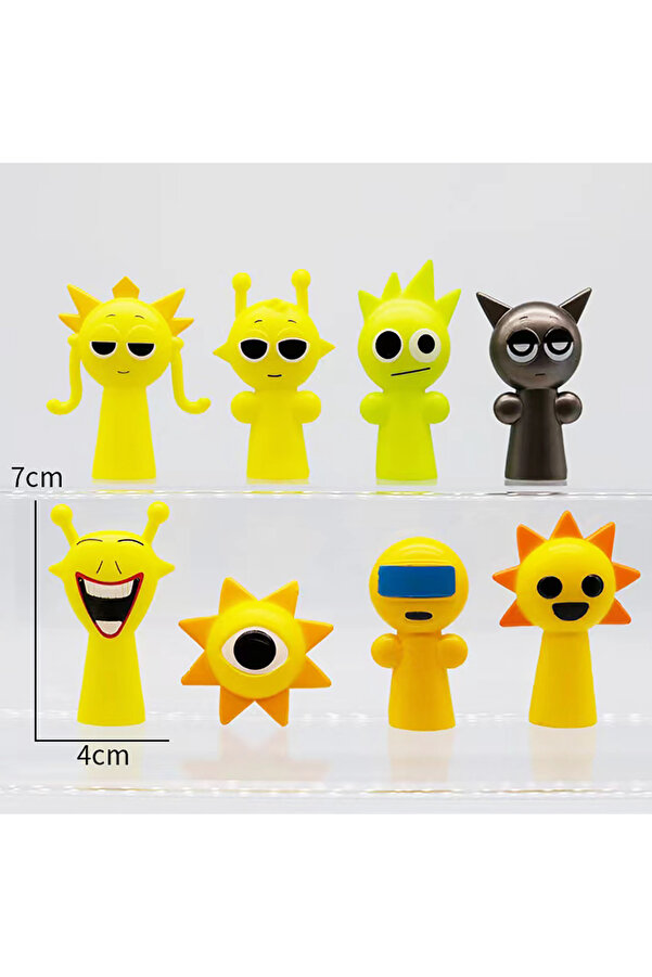 BANDAI C-8pcs Sprunki Figures Mode Toys Sprunki Incredibox Anime Action ...