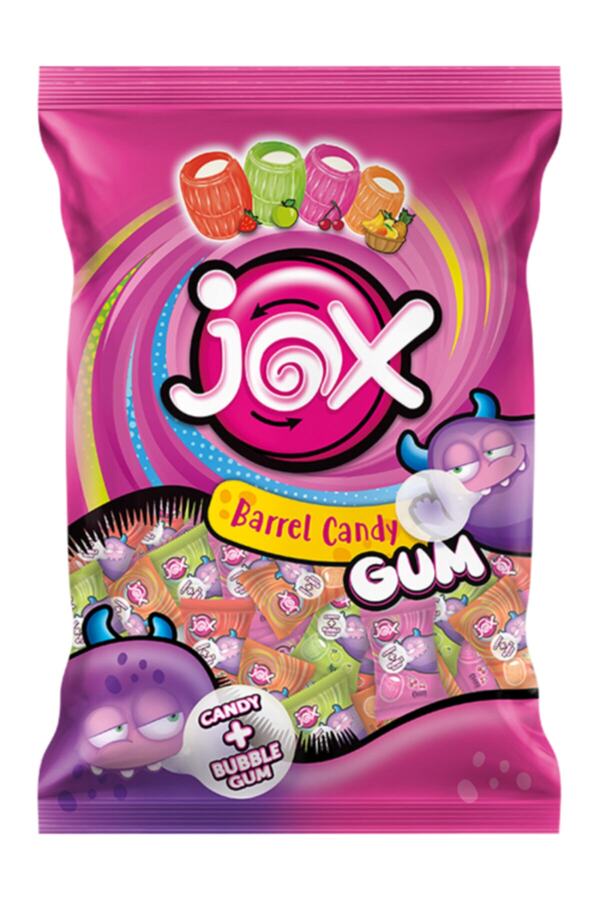 JOX Gum Bonbon Fruit Flavored Gum Filled Bonbon Candy (5 g X200 Pieces ...