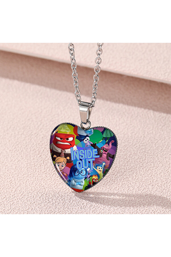 Miniso 4 Disney Inside Out 2 Necklace Cartoon Character Anger Disgust ...