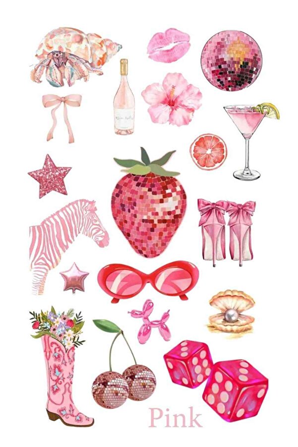 MS Major Selection Розов стикер за Vsco лаптоп, таблет, телефон, Ajanda Bullet Journal - етикет ...