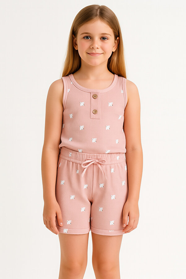 MAXI DRY Комплект тиранти за момиче от памучен гофрет- Trendyol