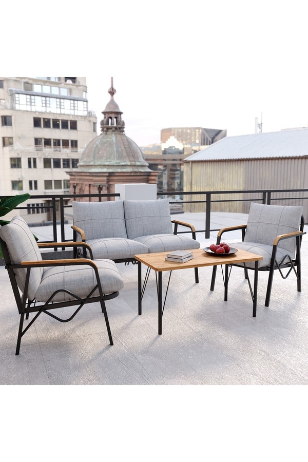 Casafun Set mobilier gradina/terasa canapea 2 locuri, 2 fotolii, si ...