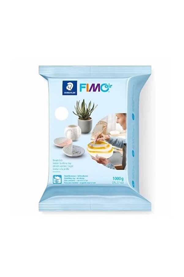 ANGMAD Pastă de modelat (argilă polimerică), FIMOair Basic, albă, cu ...