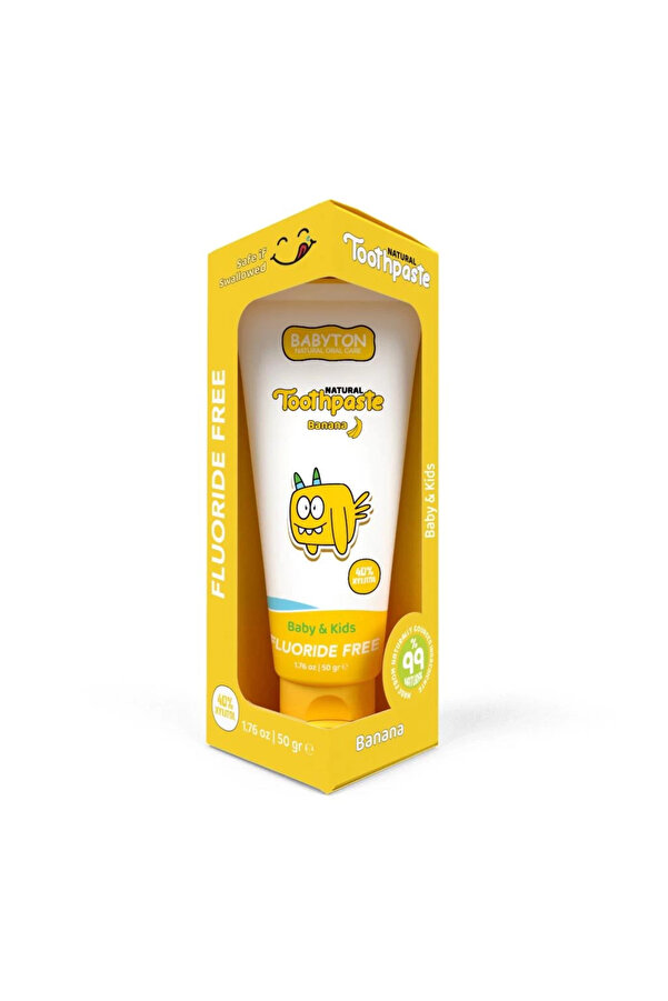 GRTC Bfs Babyton Organic Natural Banana Flavored Toothpaste 50 Gr- Trendyol
