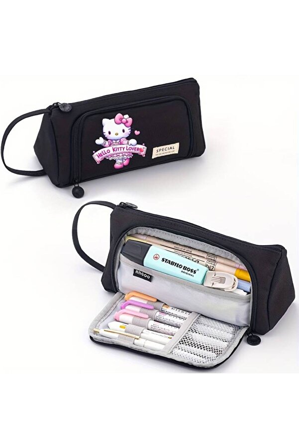 ada çanta kırtasiye Голям капацитет Hello Kitty триъгълен модел калъф ...