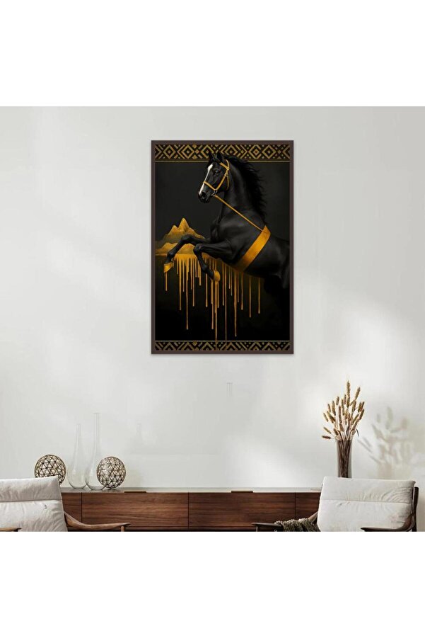 4gdran Najdi art design canvas painting with a hollow champagne frame ...