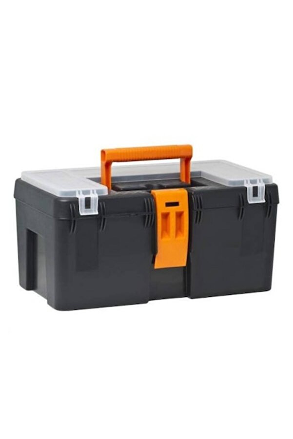 Handy Tool Box, detachable tray, double latch, organizer with 4 ...