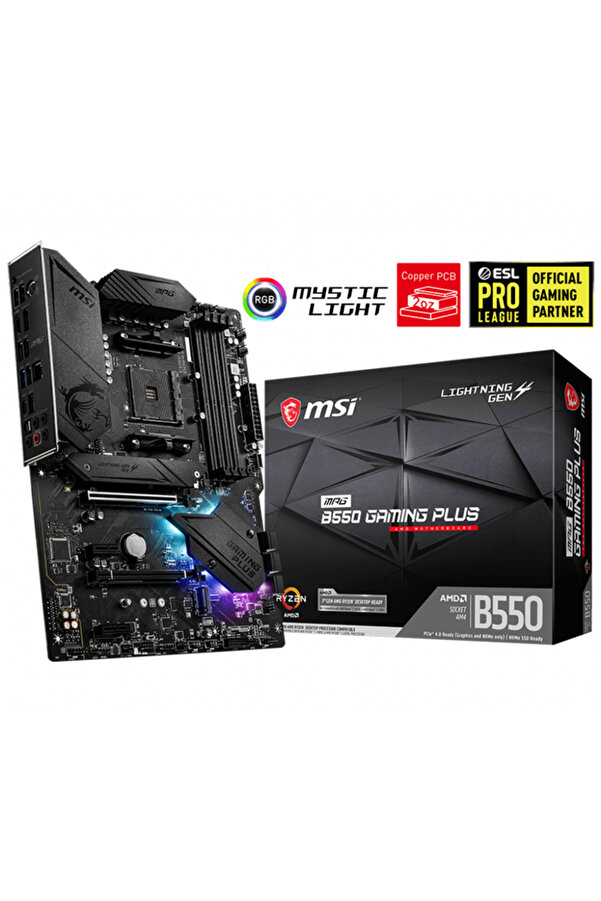 MSI Mpg B550 Gaming Plus Amd B550 Socket Am4 Ddr4 4400(Oc)Mhz Atx ...