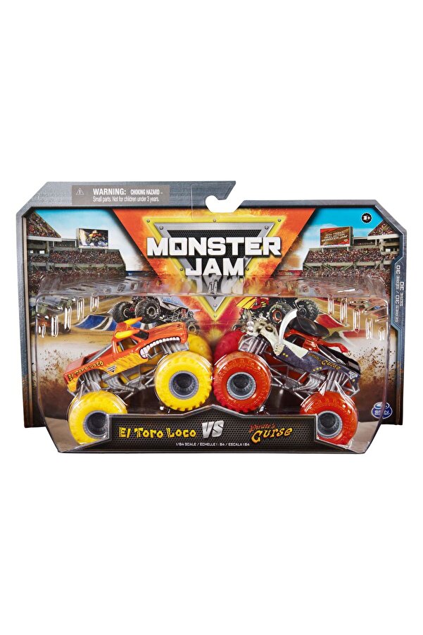 Spin Masters Monster Jam Set of 2 Metal Cars El Toro Loco and Pirates ...