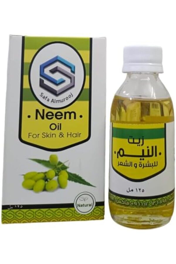 SAFA ALMUROOJ Neem Oil for Skin and Hair - 125 ml | Pure Natural Elixir ...