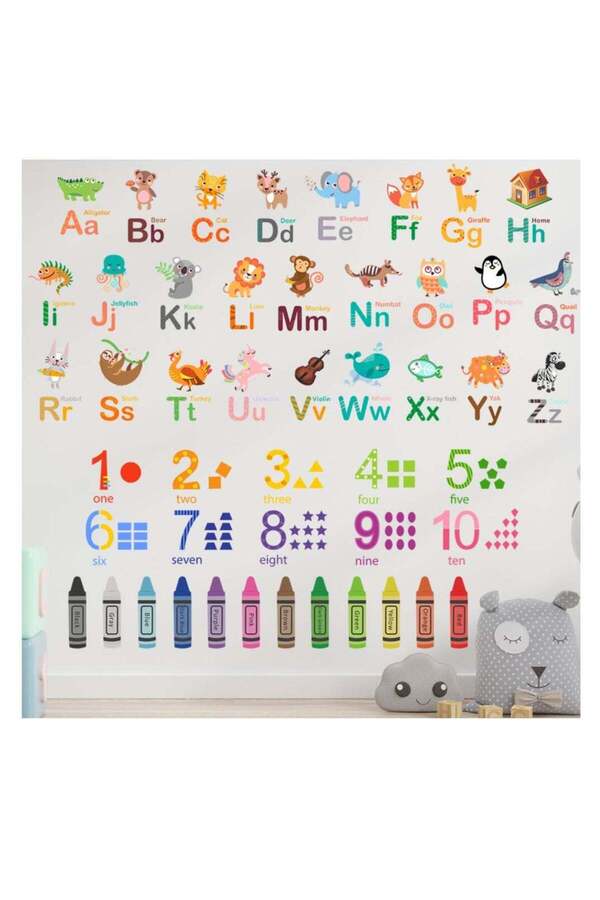 Generic SISGL Cartoon Animal English Alphabet Wall Decals DIY Letter ...