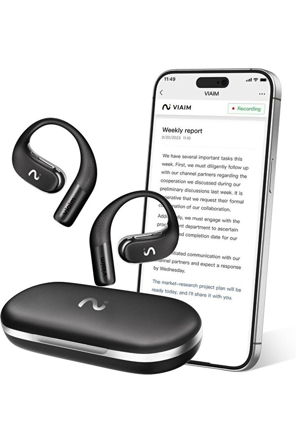 genernic OpenNote AI Recorder – Open Ear Earbuds with FlashRecord, Call ...