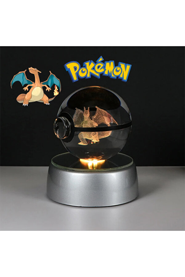 Choice Button Battery Charizard Pokemon 3D Crystal Ball Figure Toys ...