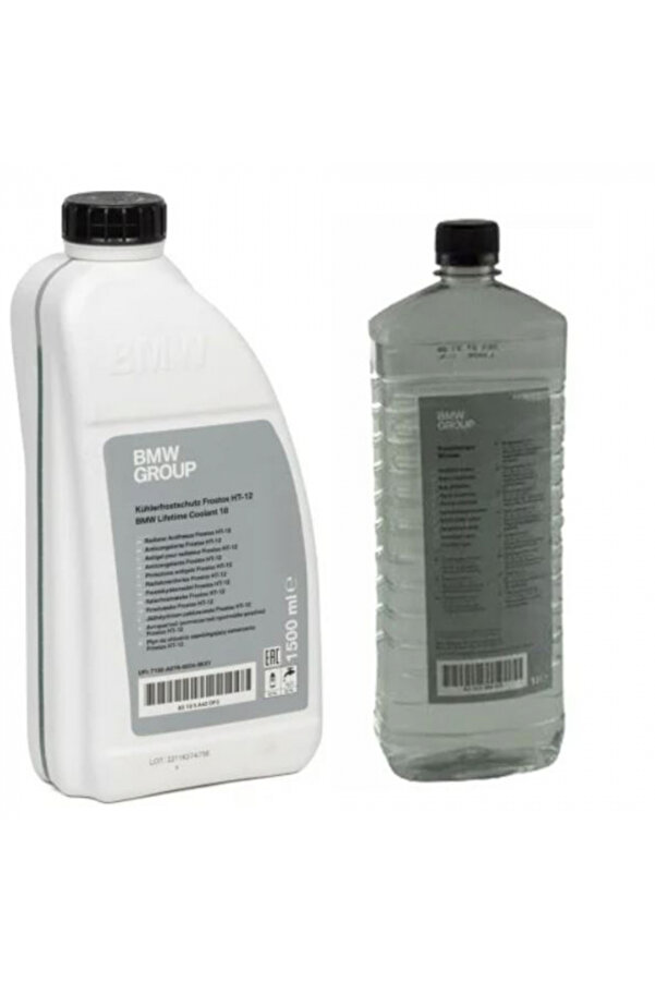 BMW Pachet antigel HT-12 Lifetime Coolant 18 verde 1.5 litri si apa ...