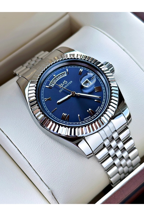 Romanson Men's Wristwatch with Calendar 24 Months Warranty Steel Cord ...