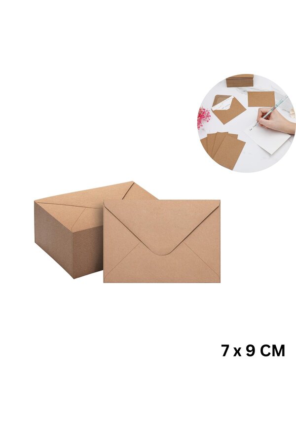roco paper Set de plicuri Kraft, pachet de 50 – 7x9 cm, plicuri de ...