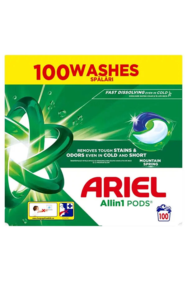 Ariel Detergent De Rufe Capsula Allin 1 Pods Mountain Spring, 100 ...