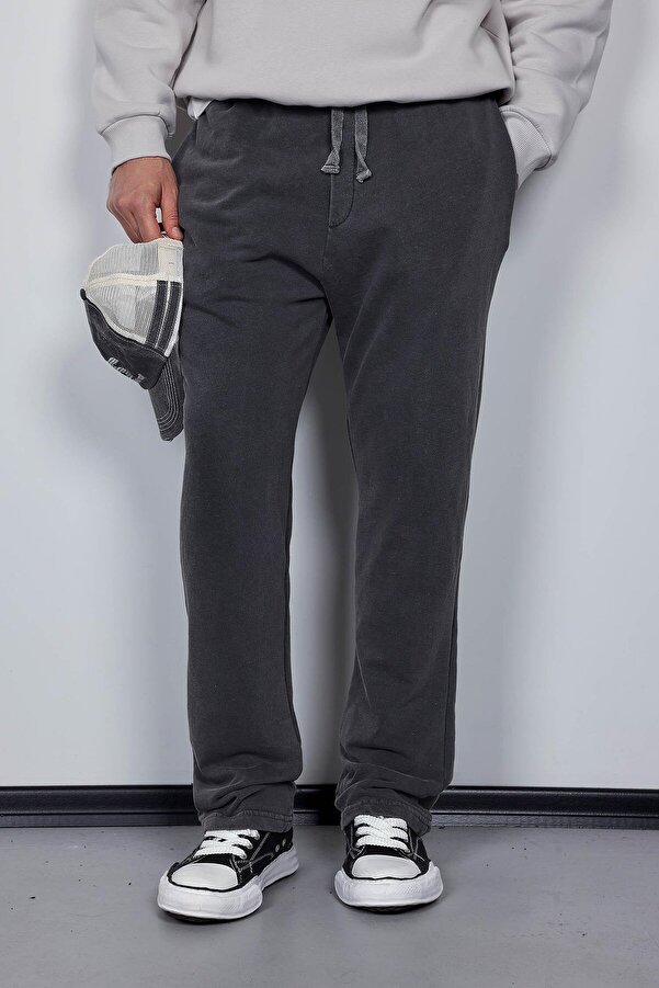 ablukaonline Ανδρική φόρμα που πλένεται με χαλαρή εφαρμογή σε μαύρο χρώμα- Trendyol