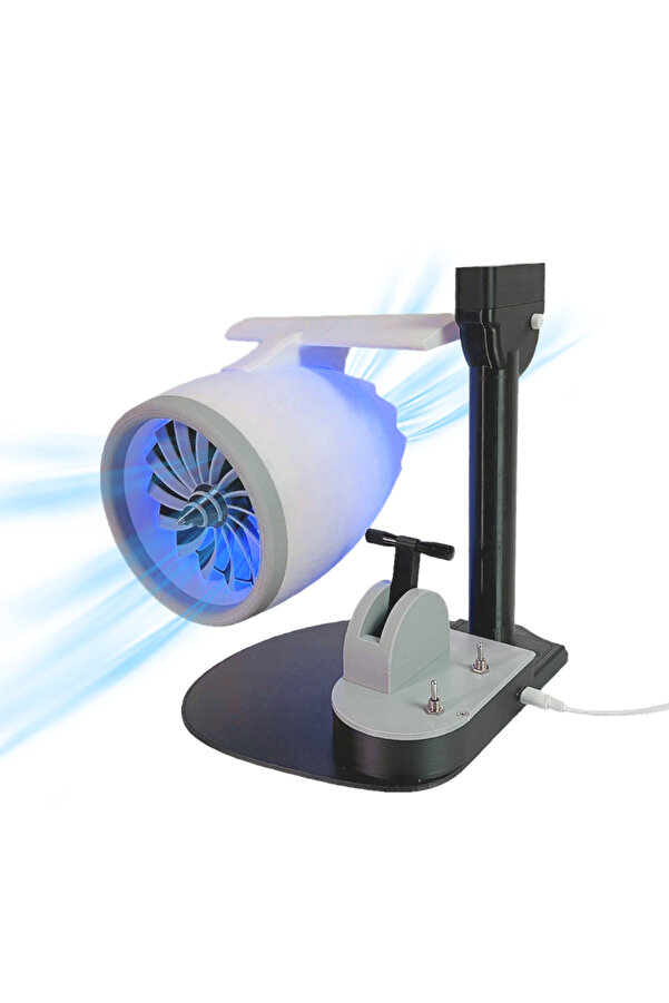 Choice Turbofan-B USB JetFan Desktop Turbofan Engine Fan Blue Light ...