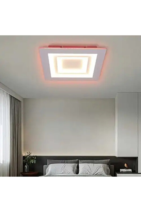 LED CONCEPT Lustra LED smart cu telecomanda si trei tipuri de lumina plus RGB, 96W, dimabila ...