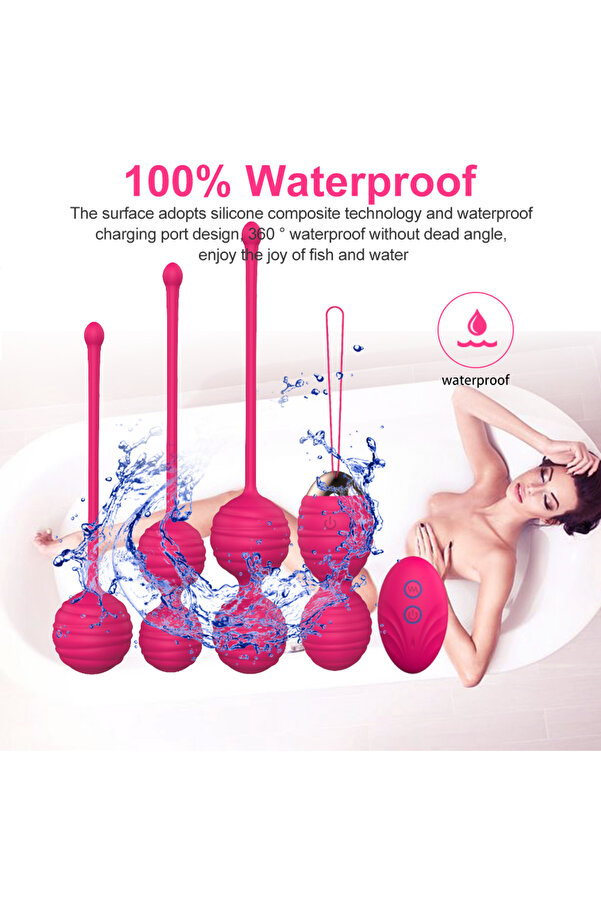 Melo Set 4 bile Kegel, tratament incontinenta urinara, antreneaza muschii pelvieni, telecomanda ...