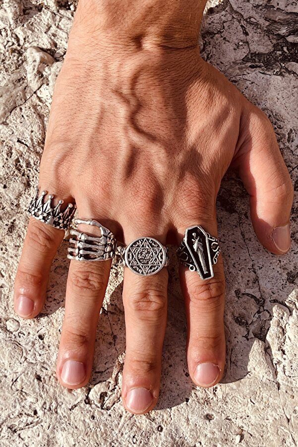 capo by aytaç yamaç Adjustable Set of 4 Rings Seal of Prophet Solomon ...