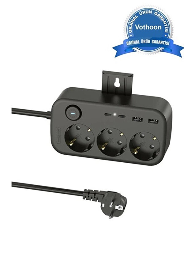 Epilons Surge Protected Socket with 2 USB + 2 Type-C Ports, 2 Meter ...