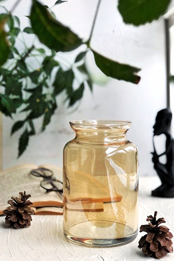 Rivelsa Home Gold Pampas Glass Vase - Trendyol