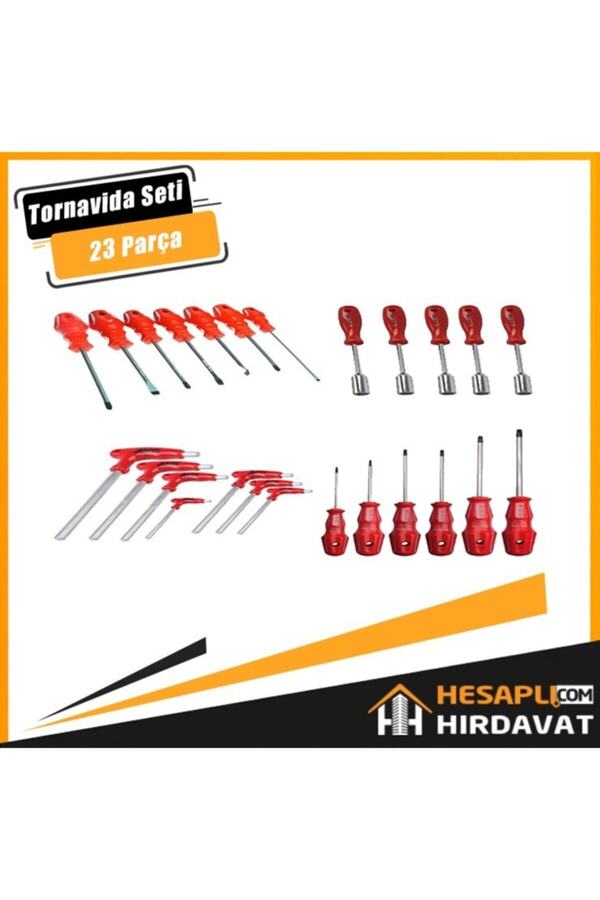 Hesaplı Hırdavat 23 Piece Phillips Flat Screwdriver + Torque ...