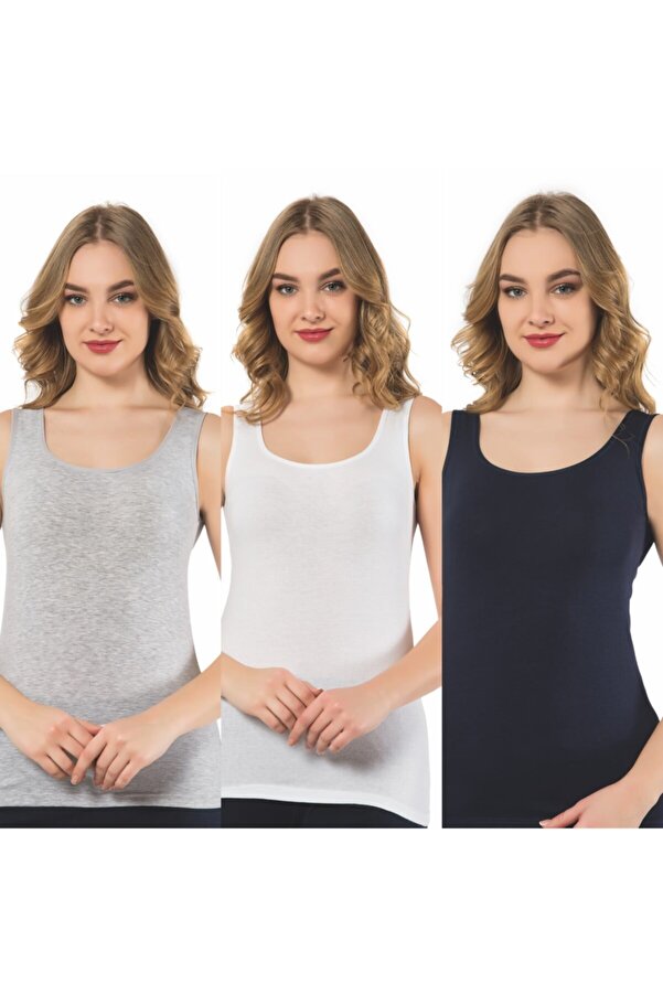 MİSSEMMA Дамска потник с дебели презрамки от 3 части- Trendyol