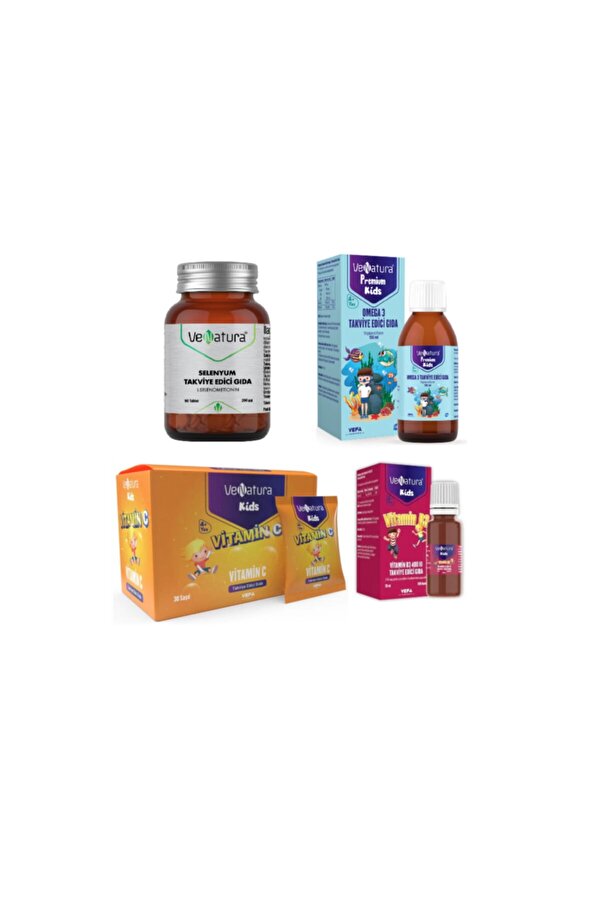 Venatura Adult+Child Set - Omega 3 150ml, Selenium 90 Tablets, Kids ...